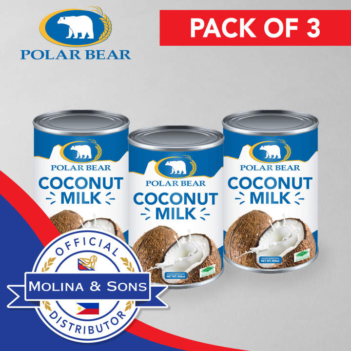 Polar Bear Coconut Milk 400ml - Pack of 3 | Lazada PH