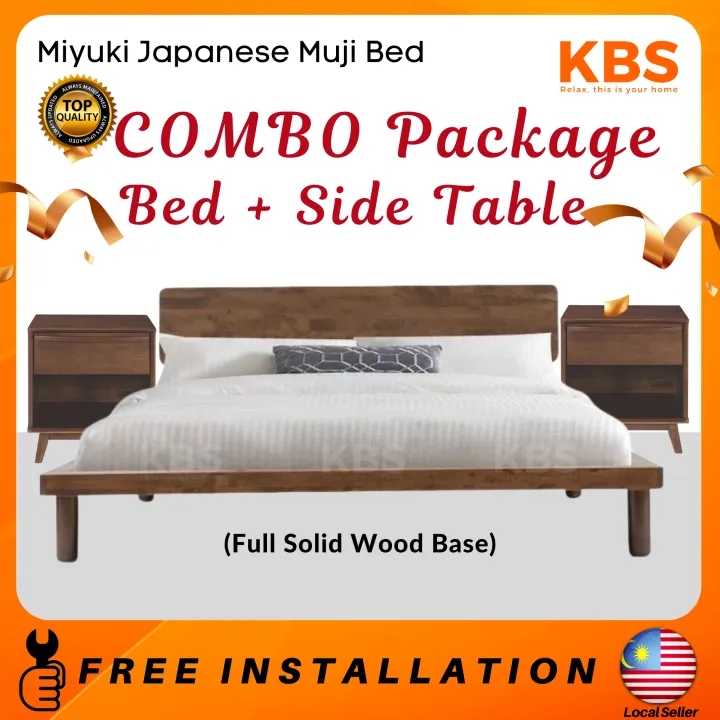 (FREE Installation+Shipping) KBS (COMBO) BED+SIDE TABLE / Miyuki Tatami ...