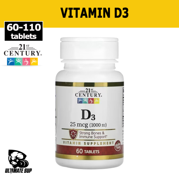 21st Century, Vitamin D3, Bone Supplement, Immune Booster, Calcium ...