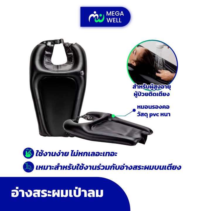 [Megawell ครบเรื่องสุขภาพ] อ่างสระผม เป่าลม พับเก็บได้ สำหรับสระผม ...