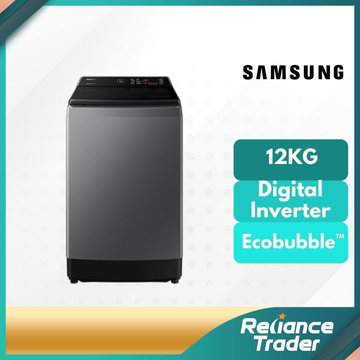 SAMSUNG 12KG Top Load Digital Inverter Washing Machine WA12CG5745BD ...