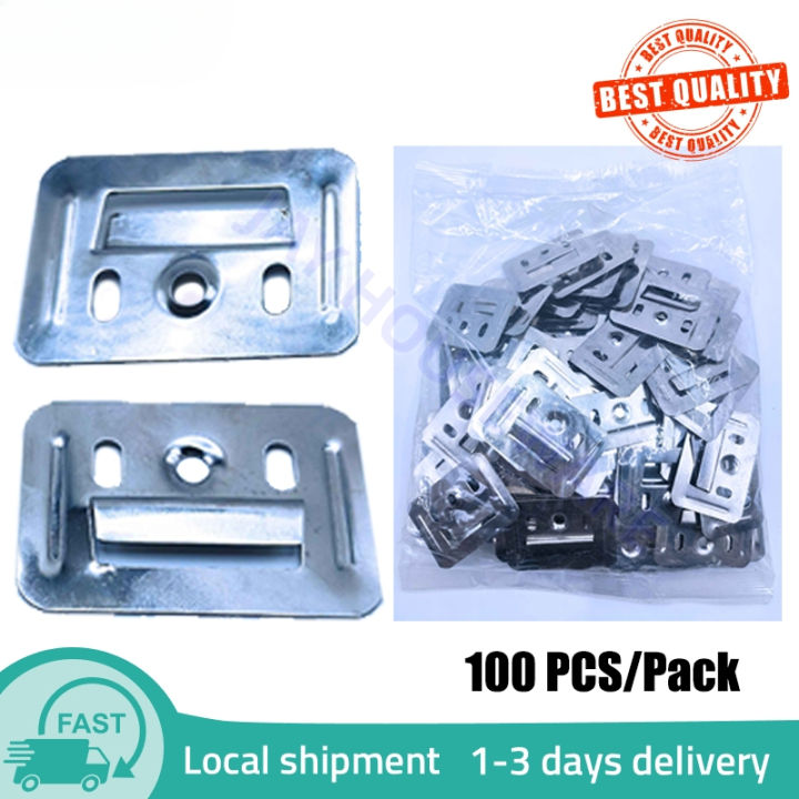100PCS/pack Wall Cladding Clip for WPC Wall Cladding Steel Stainless ...