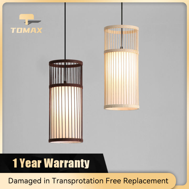 [1Year Warranty] TOMAX Bamboo Chandelier Bamboo Zen Tea Room Lamp ...