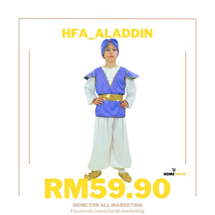 Ready Stock Aladdin Kids Budak Children Baju Baby Costume Kindergarten ...