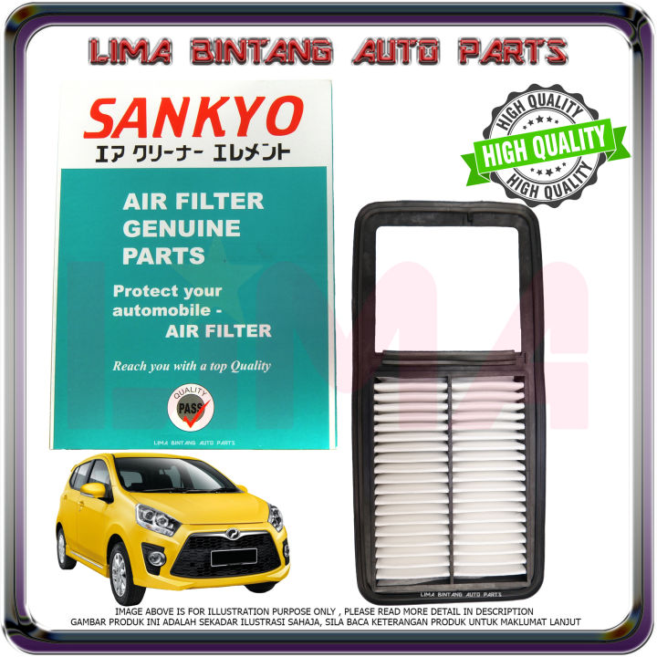 Perodua Axia 1.0 Engine Air Filter ( Penapis Angin ) Sankyo 2014-2016 ...