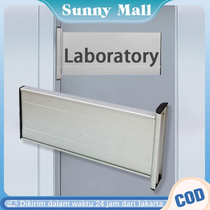Papan Nama Ruangan Sliding 12x28cm Papan Nama Kamar Name Plate Holder ...