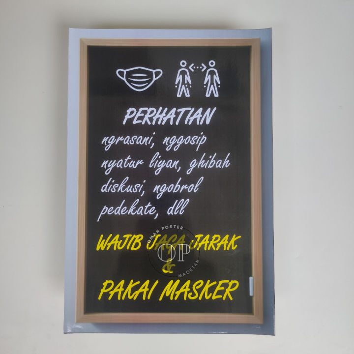 Poster Pakai Masker dan Jaga Jarak Quotes - Poster Himbauan | Lazada ...