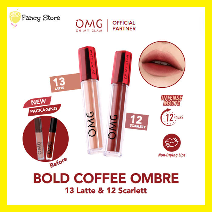 OMG Oh My Glam [BOLD COFFEE OMBRE 13 Latte + 12 Scarlett] Shade Bundle ...