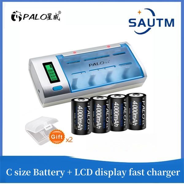 PALO R14 1.2V C size rechargeable battery LR14 type C Batteries with ...
