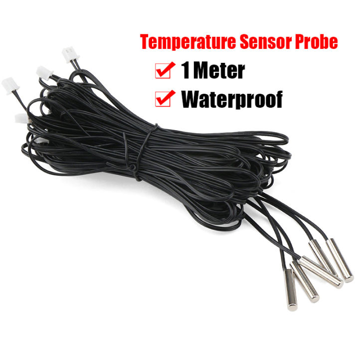 Waterproof Temperature sensor probe 1m Thermistor wire cable ...