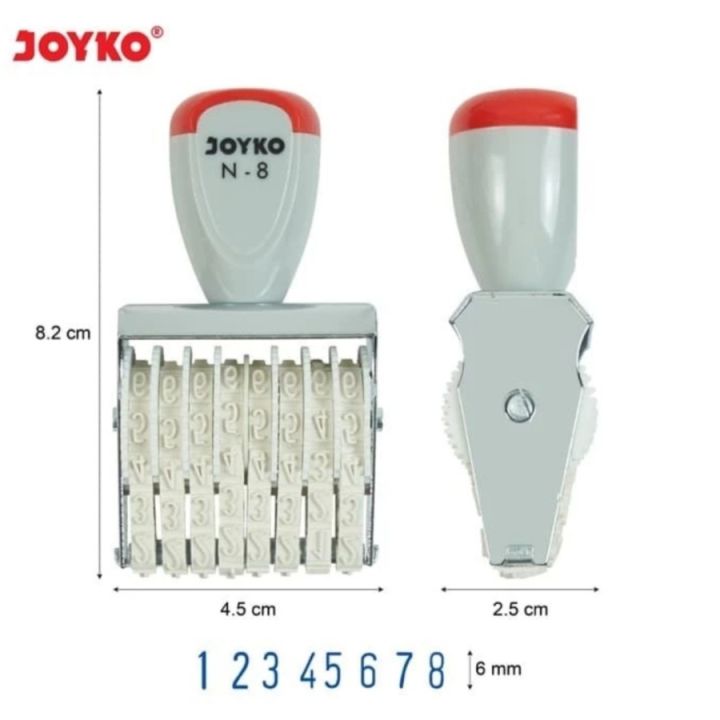 Number Stamp/Stempel Angka/Nomor/Nomer Joyko N-8/8 Digits | Lazada ...