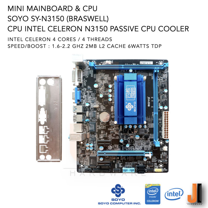 Mainboard with CPU SOYO SY-N3150 (Braswell) + CPU Intel Celeron N3150 1 ...