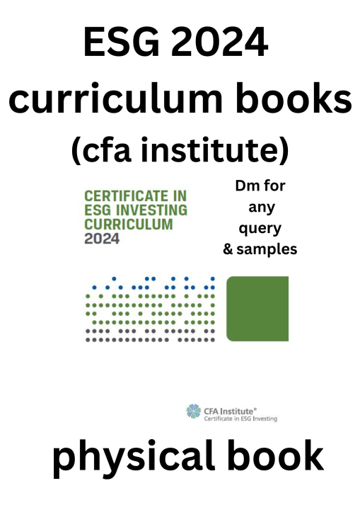 ESG 2024 curriculum book (cfa institute) | Lazada
