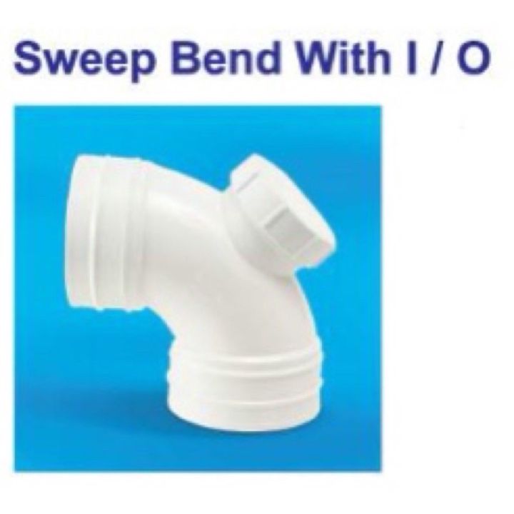 56mm Upvc Sweep Bend With Inspection Opening I/O with Cap 90degree Upvc ...