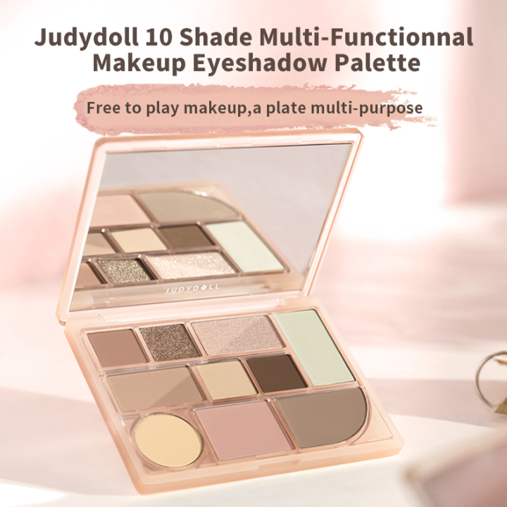 Judydoll 10 Shade Multi-Functional Makeup Eyeshadow Palette Blush ...