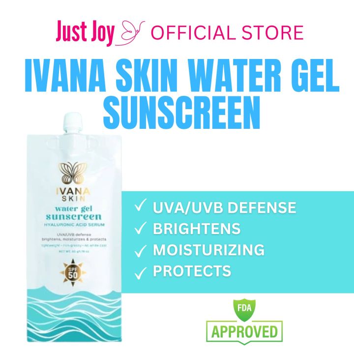 JUST JOY IVANA SKIN WATER GEL SUNSCREEN SPF 50 | IVANA ALAWI | WATER ...
