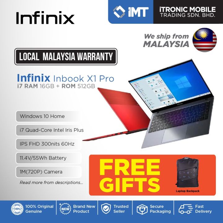 Infinix inbook X1 Pro laptop | 16GB RAM 512GB ROM | in®Core™I7-1065G7 ...