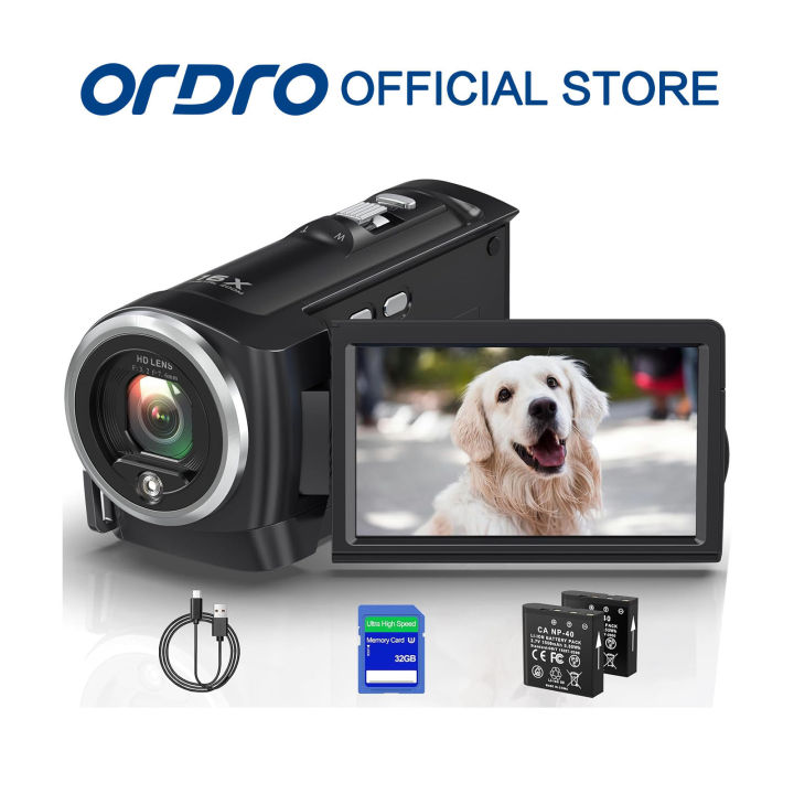 ORDRO AE7 2.7K Camcorder Video Camera QHD 40MP YouTube Vlogging Camera ...