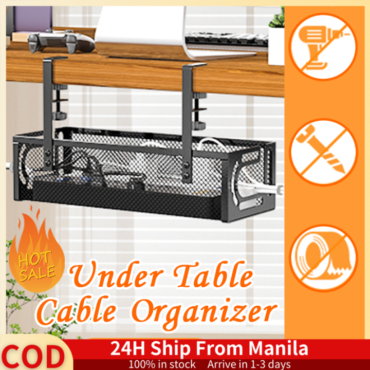 Under Table Organizer Under Desk Cable Management Kitchen Hanging Spice ...