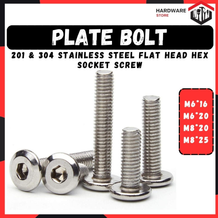 1PC Plate bolt Plaka bolt universal for Motorcycle and Car M6 M8 Allen ...