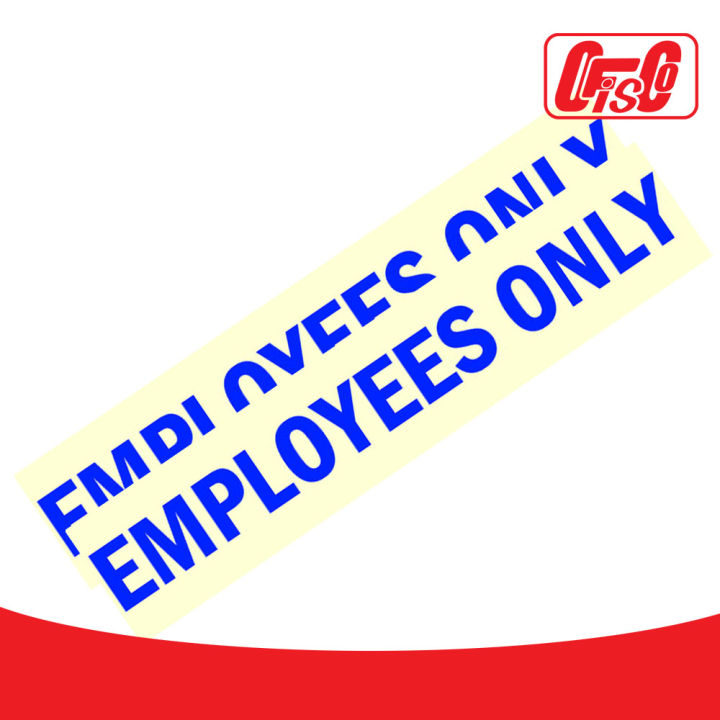 Nikkalite Brand 2"x10" Employees Only Reflective Sticker Sign Set of 2 ...