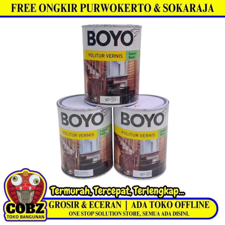 1 KG / BOYO Cat Plitur Kayu Wood Stain Oil Based Paint Kaleng | Lazada ...