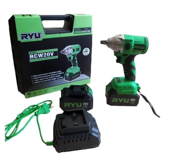 RYU Mesin Impact Impek Pembuka Baut 20 Volt - Mesin Pembuka Baut Ban ...
