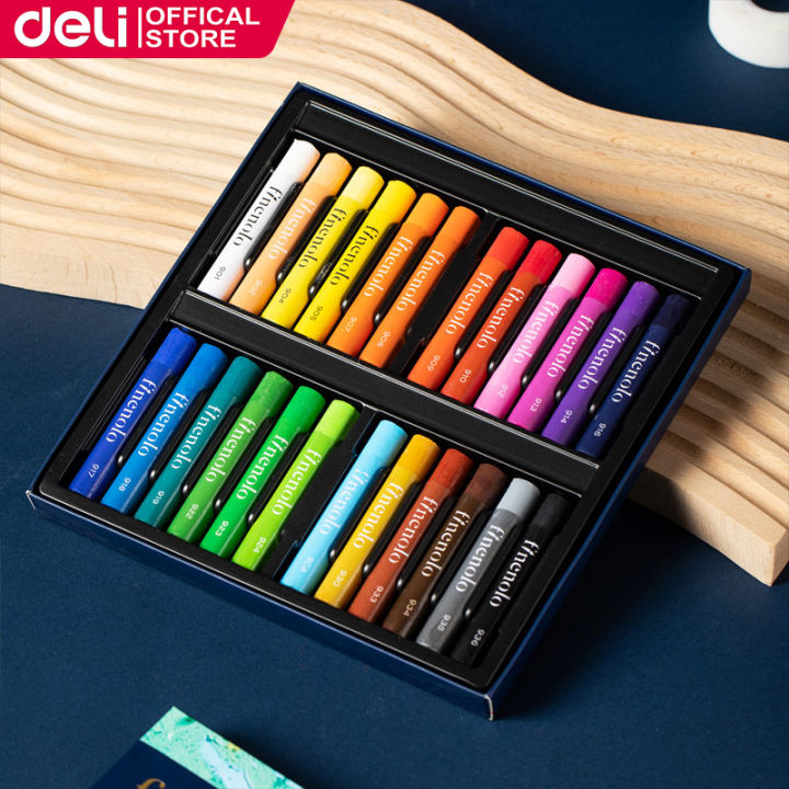 Deli 12/24 Color Box Finenolo Heavy Color Oil Pastel EC212 | Lazada PH