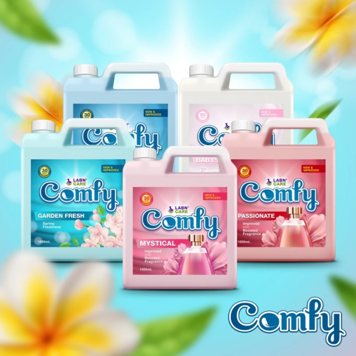 Comfy New and Improved Liquid Fabric Conditioner Fabric Softener 1000mL ...