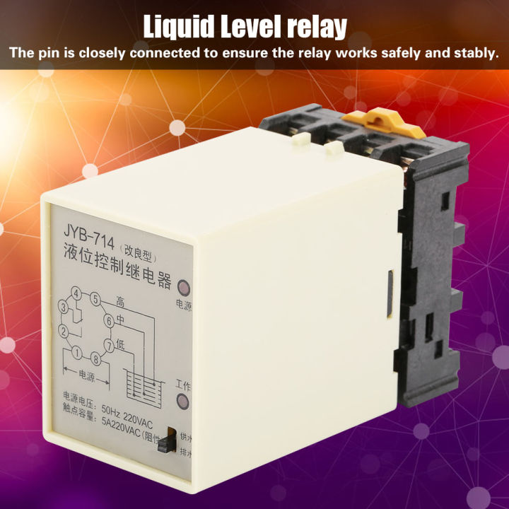 YWBL-WH Liquid Level Control Relay Water Level Controller with Base 220V JYB-714 Relay | Lazada ...