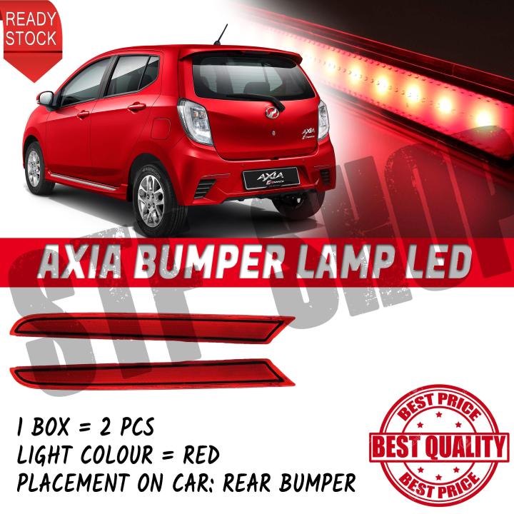 Perodua Axia Rear Bumper Lamp Led Light Reflector Red (2 PCS) | Lazada
