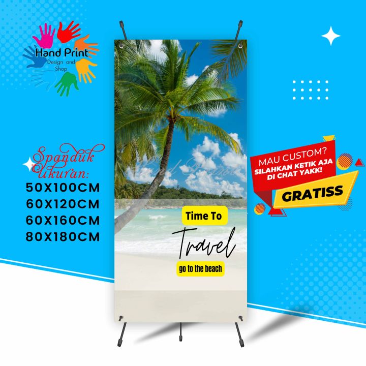 Cetak Spanduk Banner Liburan Wisata Travel Jalan - jalan E MMT Spanduk ...