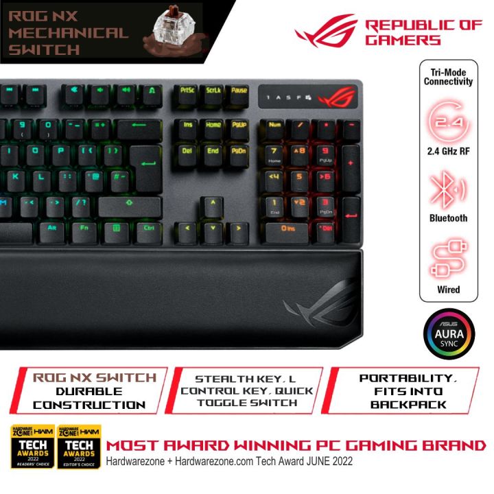 ASUS ROG Strix Scope NX Wireless Deluxe (XA09) Gaming mechanical ...