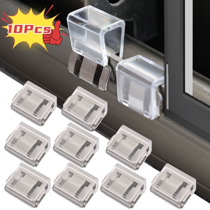 5/10Pcs Sliding Sash Stopper Cabinet Lock Straps Door Security Anti ...