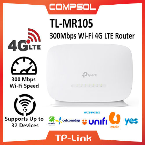 TP-Link TL-MR105 300Mbps Wi-Fi 4G LTE Router | Lazada