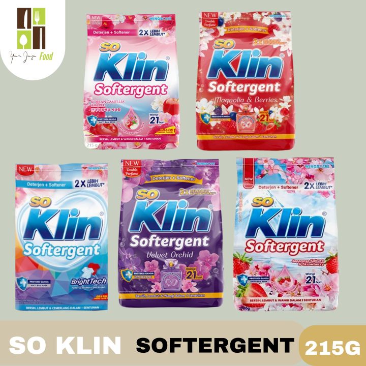 So Klin Softener Powder Detergen / Sabun Cuci Bubuk / Kemasan 215g ...