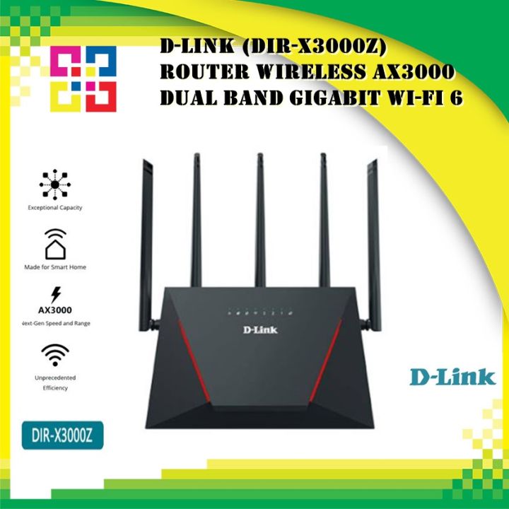 D-LINK (DIR-X3000Z) Router Wireless AX3000 Dual Band Gigabit Wi-Fi 6 ...