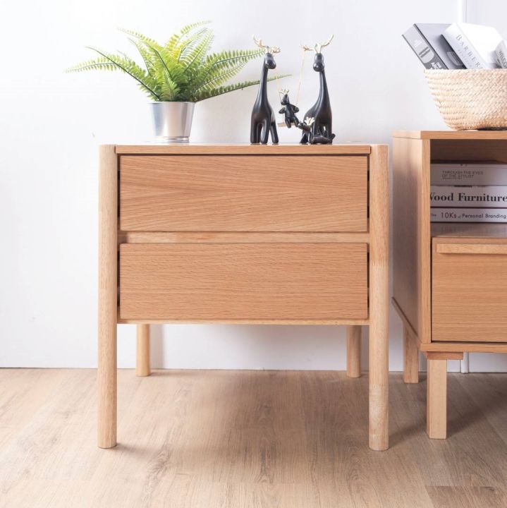 Muji Rubberwood Night Stand | Lazada