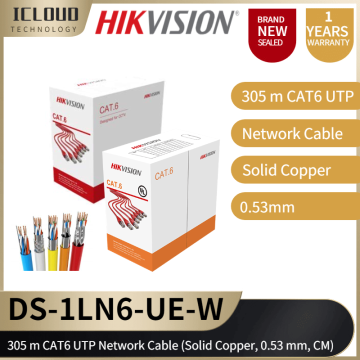 HIKVISION 305 m CAT6│CAT5 UTP Network Cable (Solid Copper, 0.53 mm, CM ...