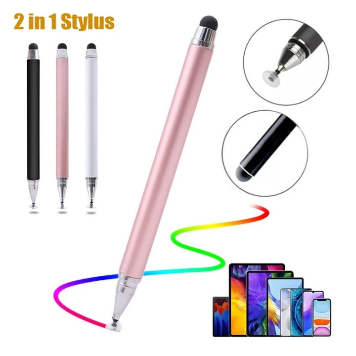 Universal 2 In 1 Stylus Pen Mobile Phone Tablet Drawing Pen Capacitive Pencil Touch Screen Pen ...
