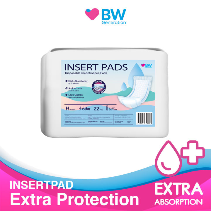 BW - Adult Diaper Insert Pad (22 pcs/bag) | Lazada Singapore