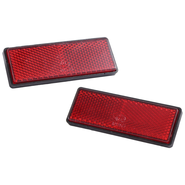 rectangle red Reflectors Universal For Motorcycles ATV Bikes Dirt Bikes ...