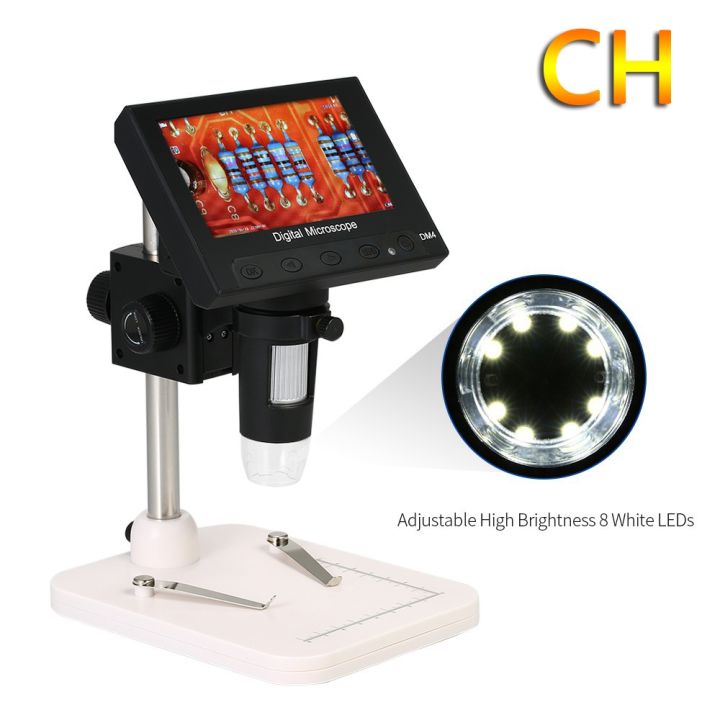กล้องจุลทรรศน์ LCD Microscope 307 720P 1000X 4.3inch กล้องส่องพระ ...