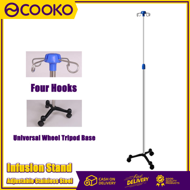 Capacity Movable Adjustable Hospital Infusion Stand Stainless Steel ...