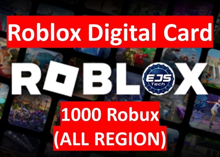 Roblox Digital Card—1000 Robux (ALL REGION - GENUINE PRODUCT KEY ...