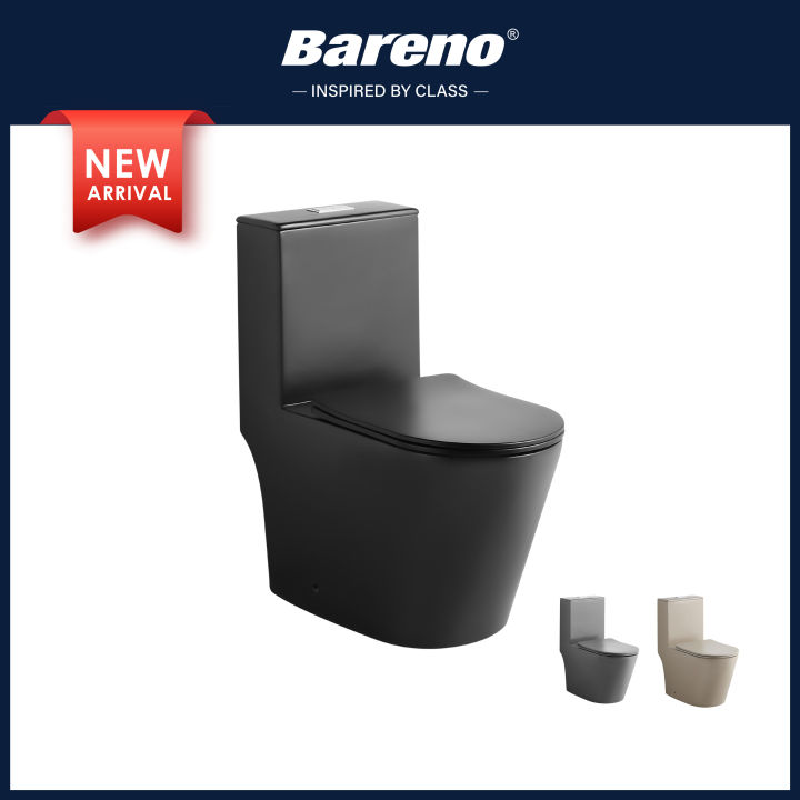 [NEW ARRIVAL] Bareno Nax Rimless One Piece Tornado Flush Water Closet W11801N | Lazada