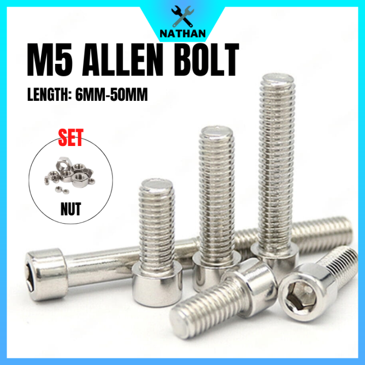 M5 Stainless Allen Capscrew Allen Bolt Socket Head Cap Screw ...