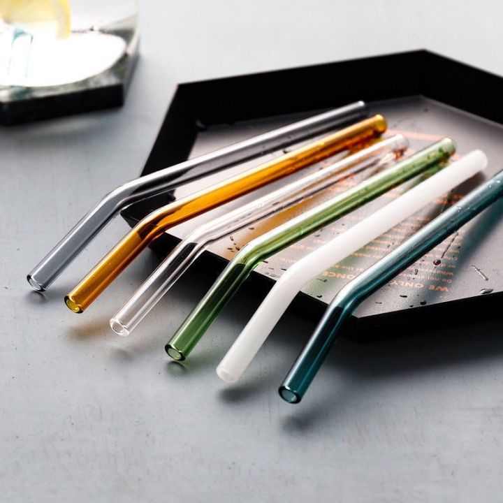 Home Zania Reusable Straw Glass (Borosilicate or Pyrex Glass) - Bent ...
