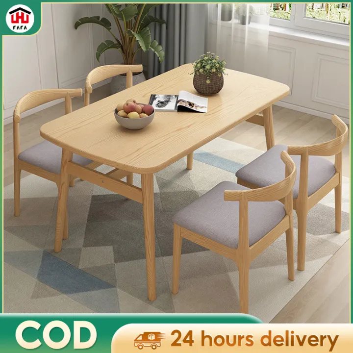 140CM Wood Dining Table Set Furniture Wooden Tables Nordic table for ...