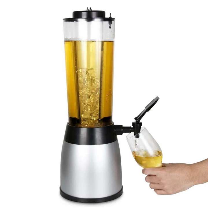 J And A 2.5 Liters Beer Tower Dispenser Light and Ice Tube for Bar ...